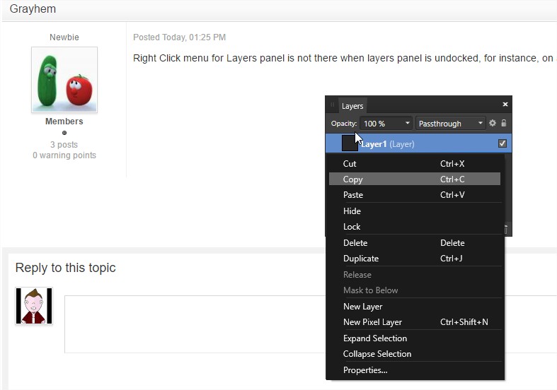 Missing Right Click Menu Bug Archive Designer Beta On Windows Threads Affinity Forum