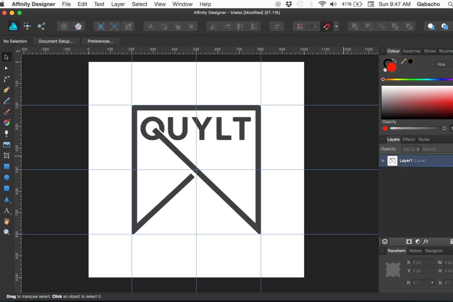 Screenshot Tutorial Making The QUYLT Logo MISSING Tutorials Serif 