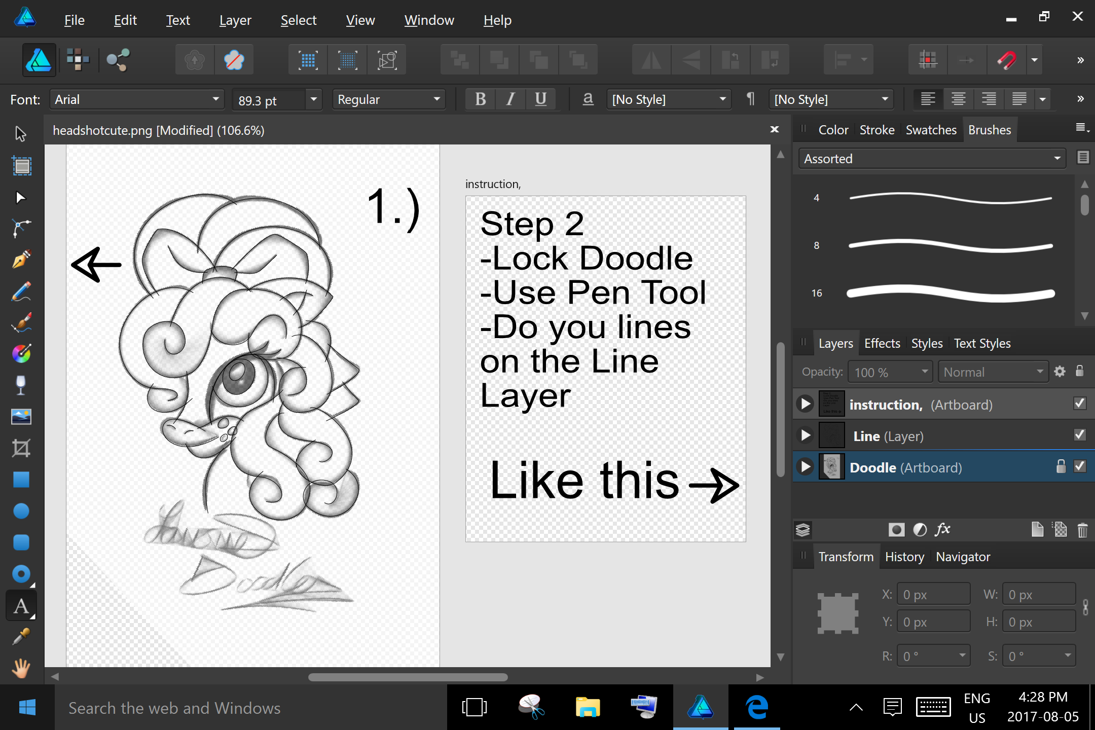 How to use the Width Tool in Affinity Designer. . - Tutorials (Staff and Customer Created ...
