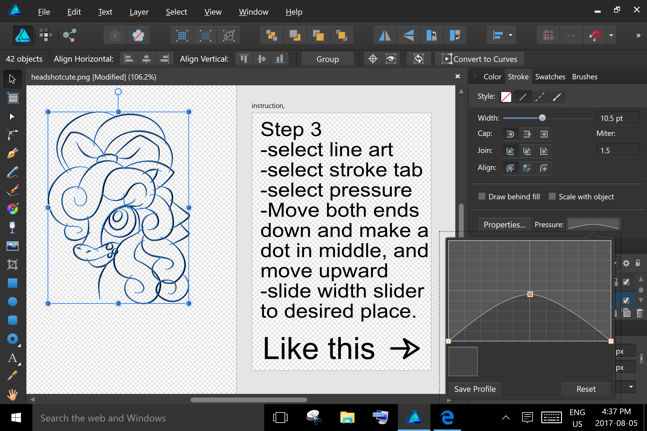 How to use the Width Tool in Affinity Designer. . - Tutorials (Staff and Customer Created ...