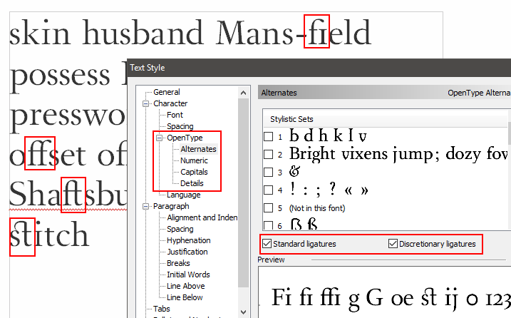 Publisher and ligatures - Feedback for the V1 Affinity Suite of Products - Affinity | Forum