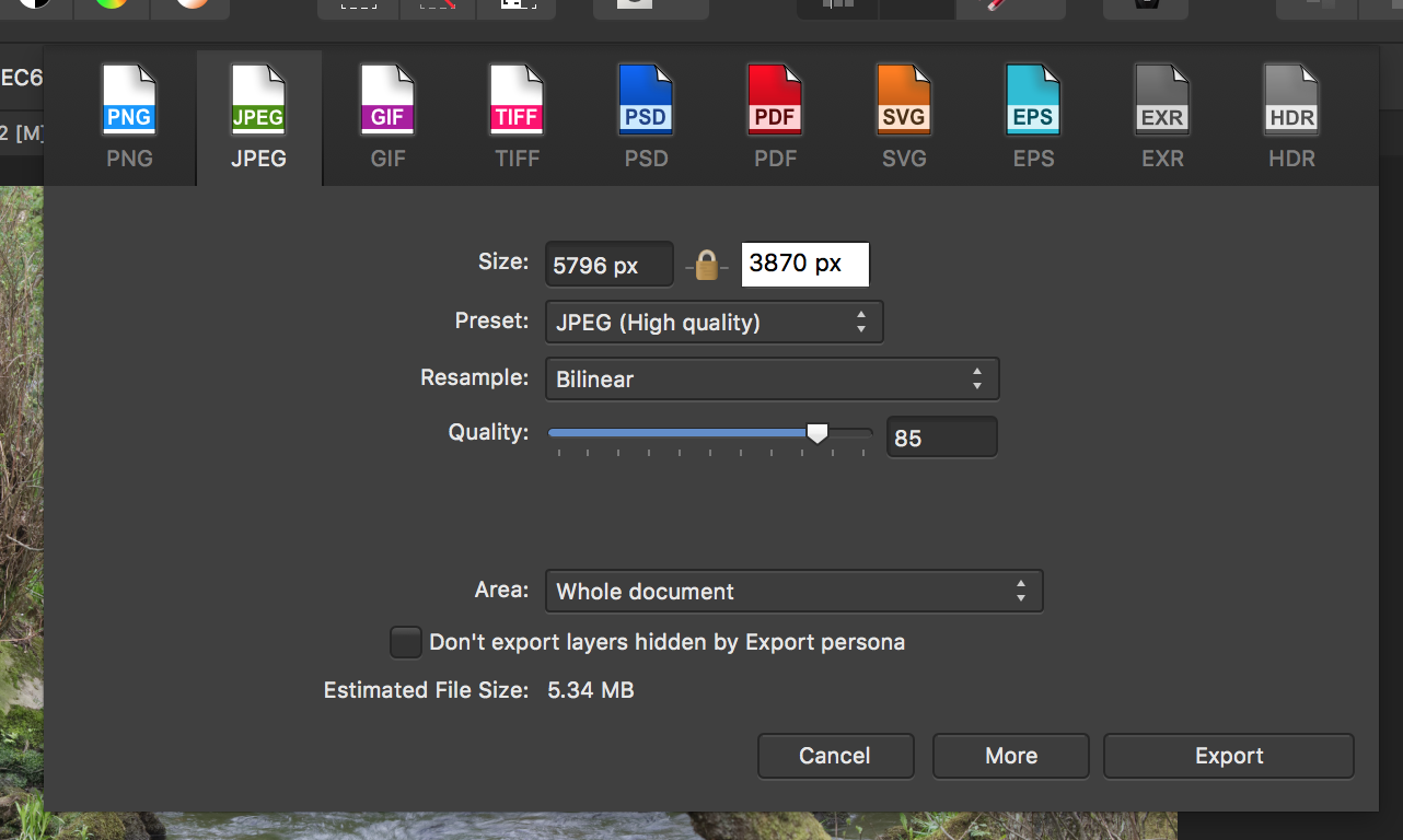 Exporting jpegs - Pre-V2 Archive of Affinity on Desktop Questions (macOS and Windows) - Affinity ...