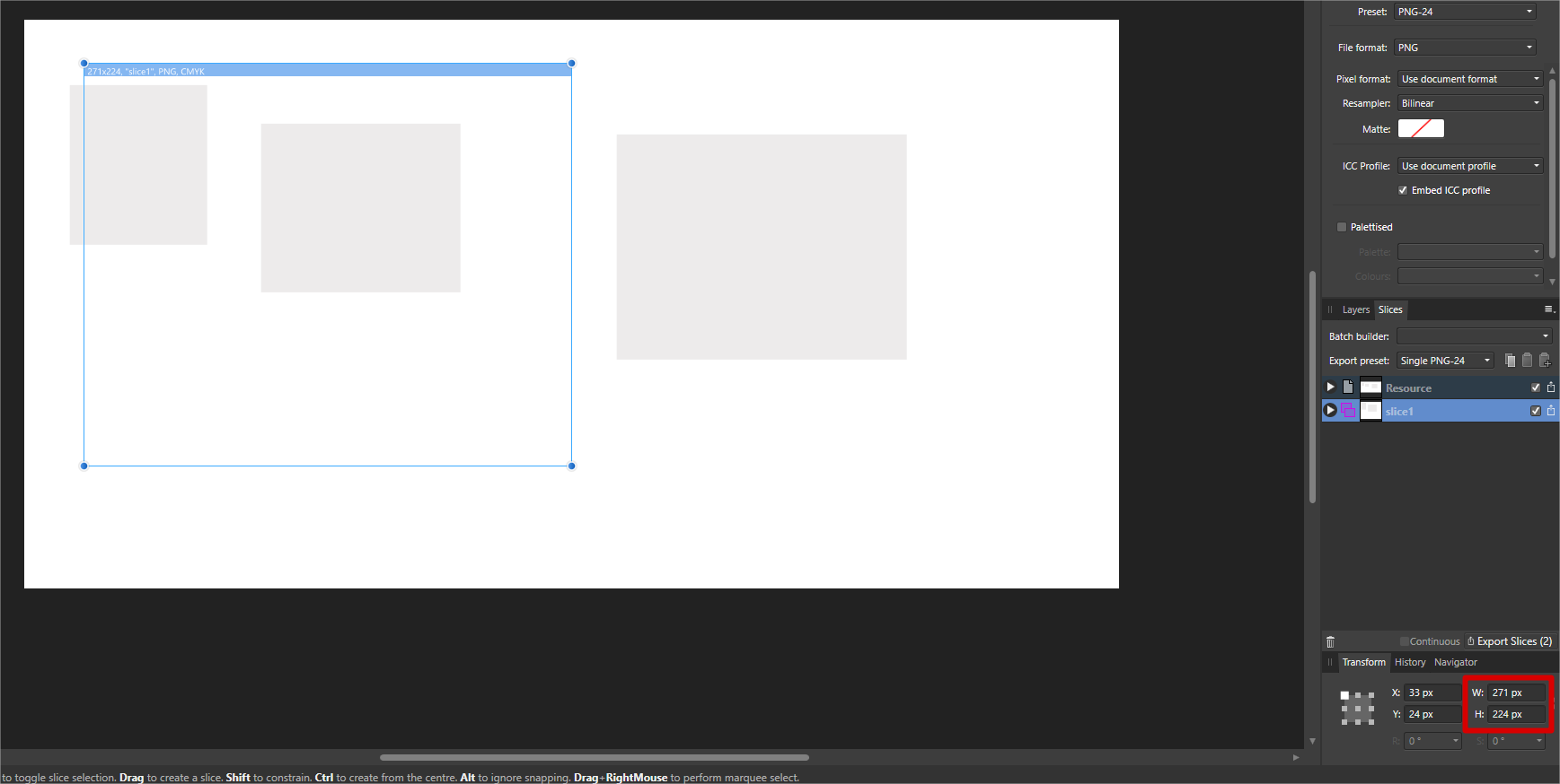 Affinity Designer: How do I export everything inside of a slice? - Pre-V2 Archive of Desktop ...