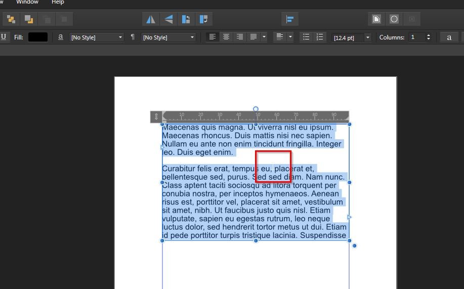 Single Word Selection In Filler Text Not Possible ARCHIVE Publisher Beta On Windows 
