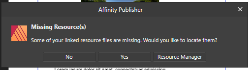Errors in Missing Resources dialog when a file is opened - [ARCHIVE ...