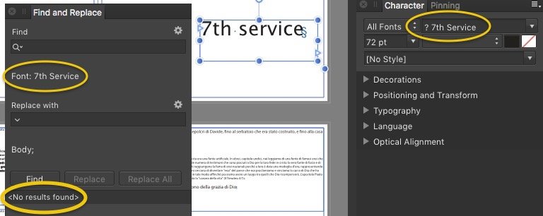 Find & Replace :: Missing Fonts - V1 Bugs found on macOS - Affinity | Forum