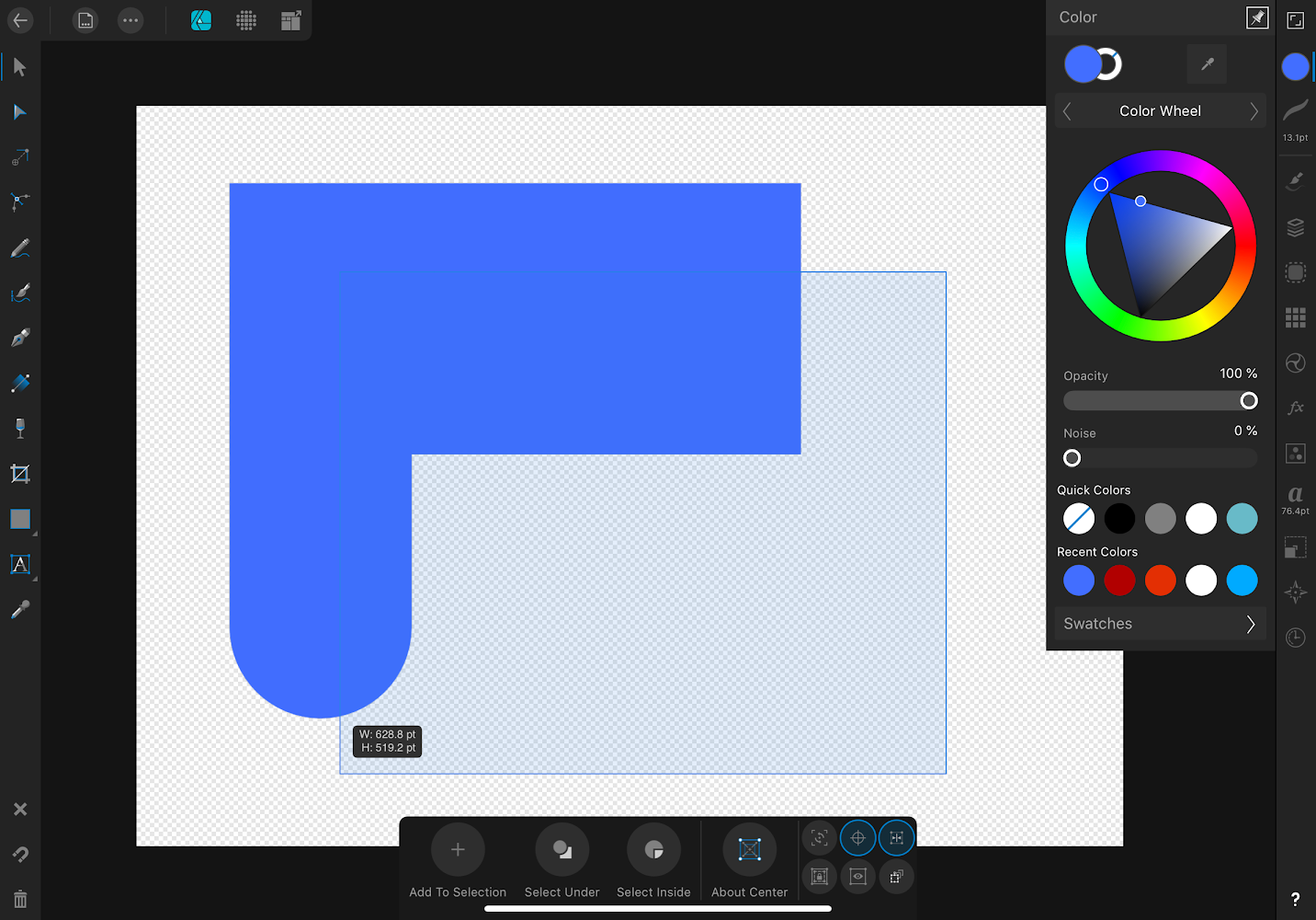 Selecting the entire objects - Pre-V2 Archive of Affinity on iPad Questions - Affinity | Forum