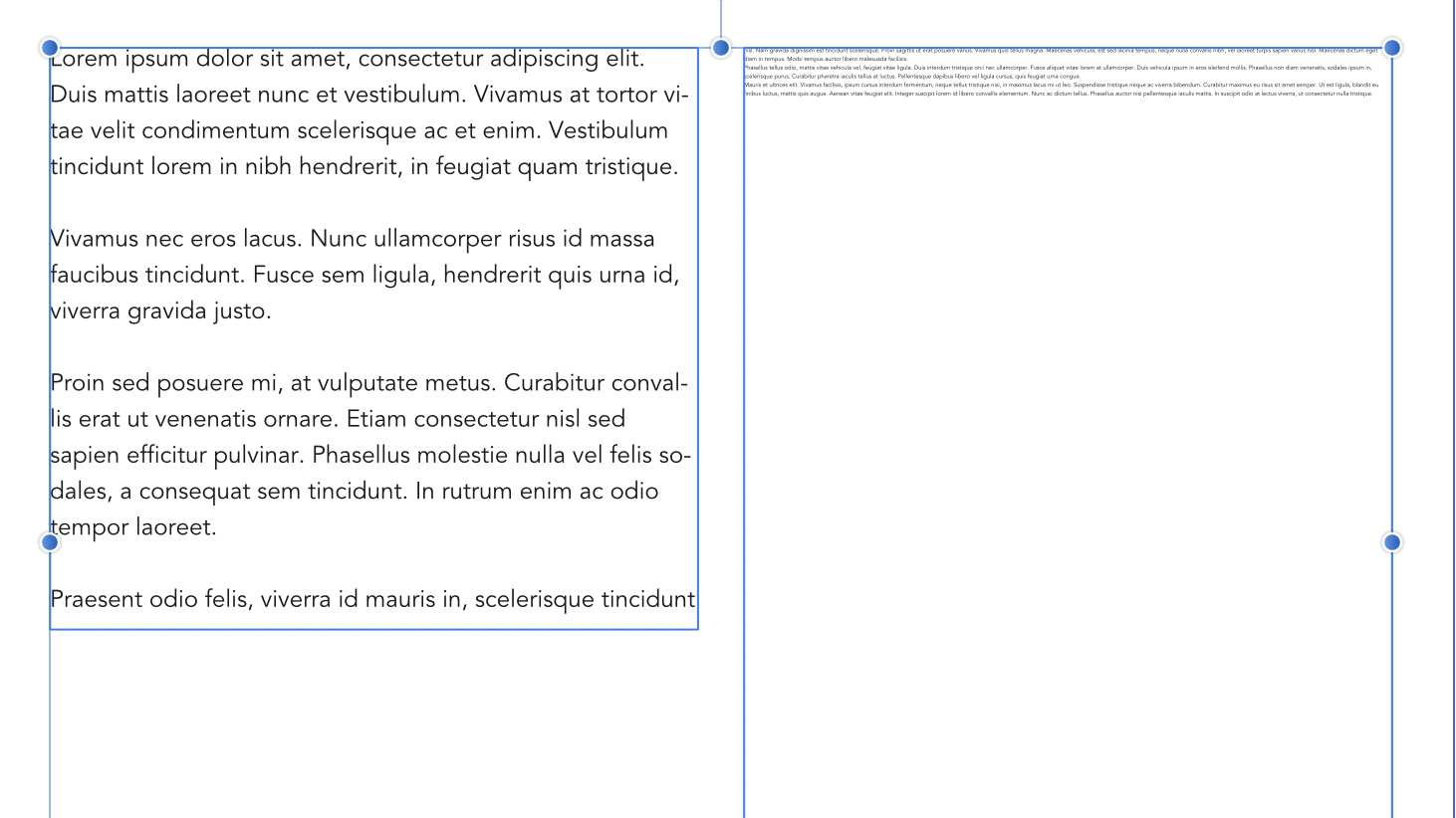 Continuous text in 2 frameworks problem - V1 Bugs found on macOS ...