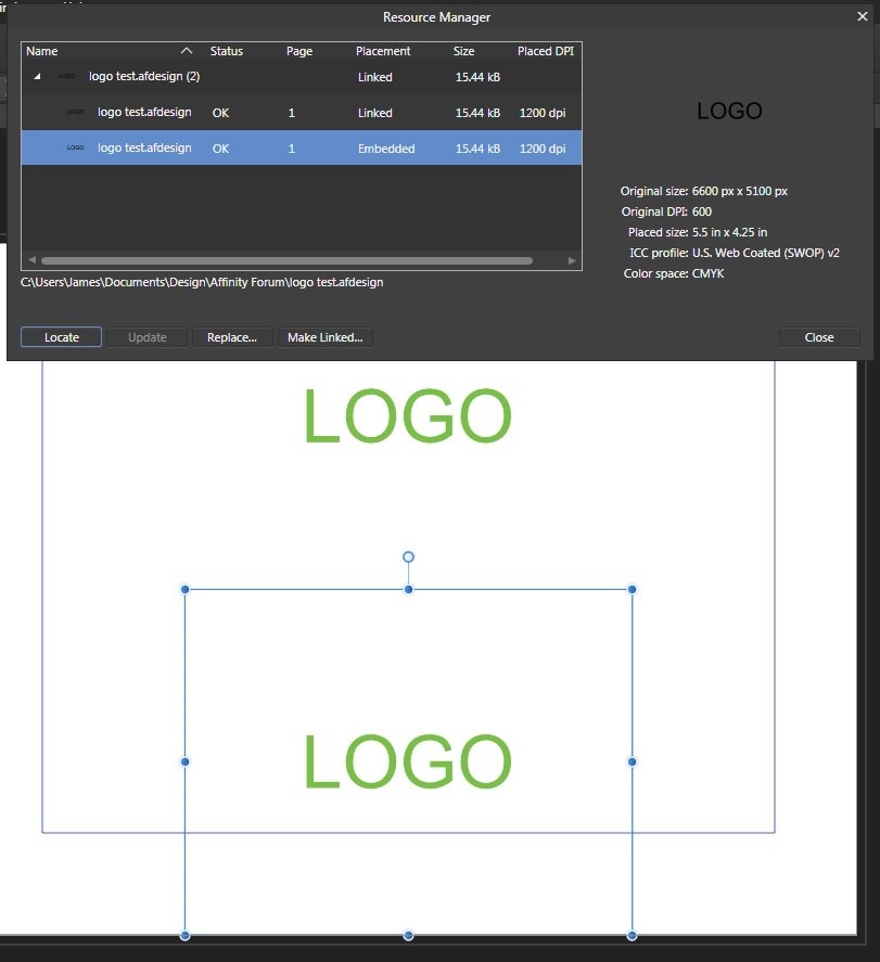 Publisher Linked And Embedded Files Affinity On Desktop ions macOS And Windows 