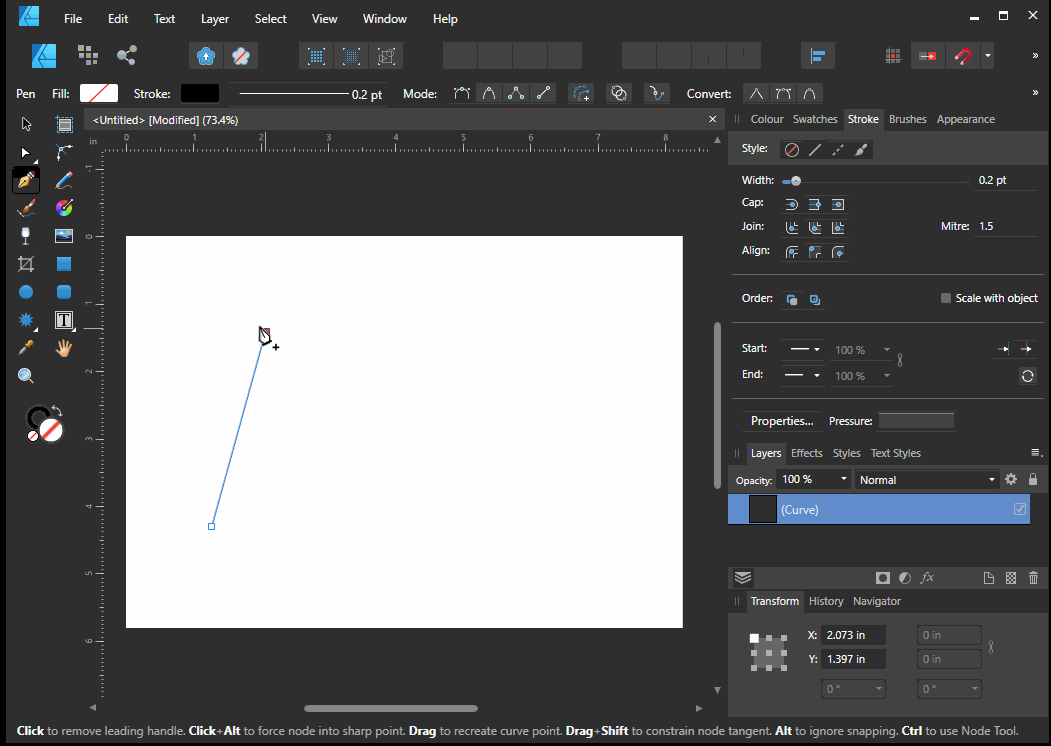 AD continuing a curve - Pre-V2 Archive of Desktop Questions (macOS and Windows) - Affinity | Forum