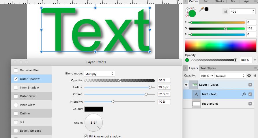 Text - Drop Shadows and Shadow Effects? - Pre-V2 Archive of Affinity on ...
