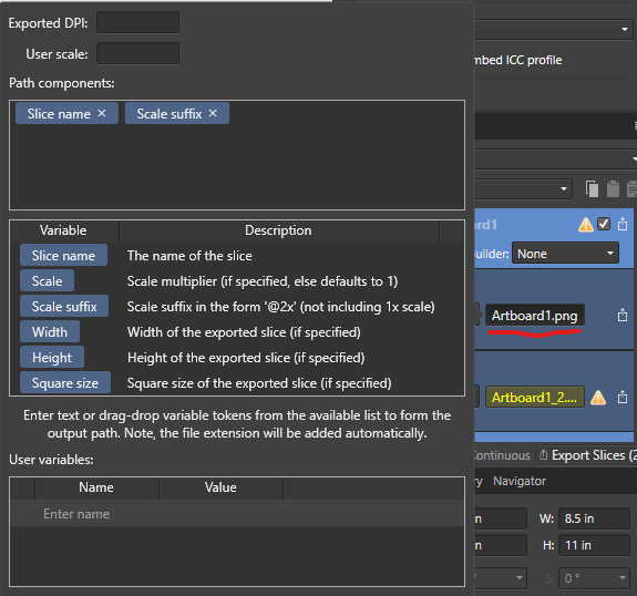 Variables in Export Persona - Pre-V2 Archive of Desktop Questions (macOS and Windows) - Affinity ...
