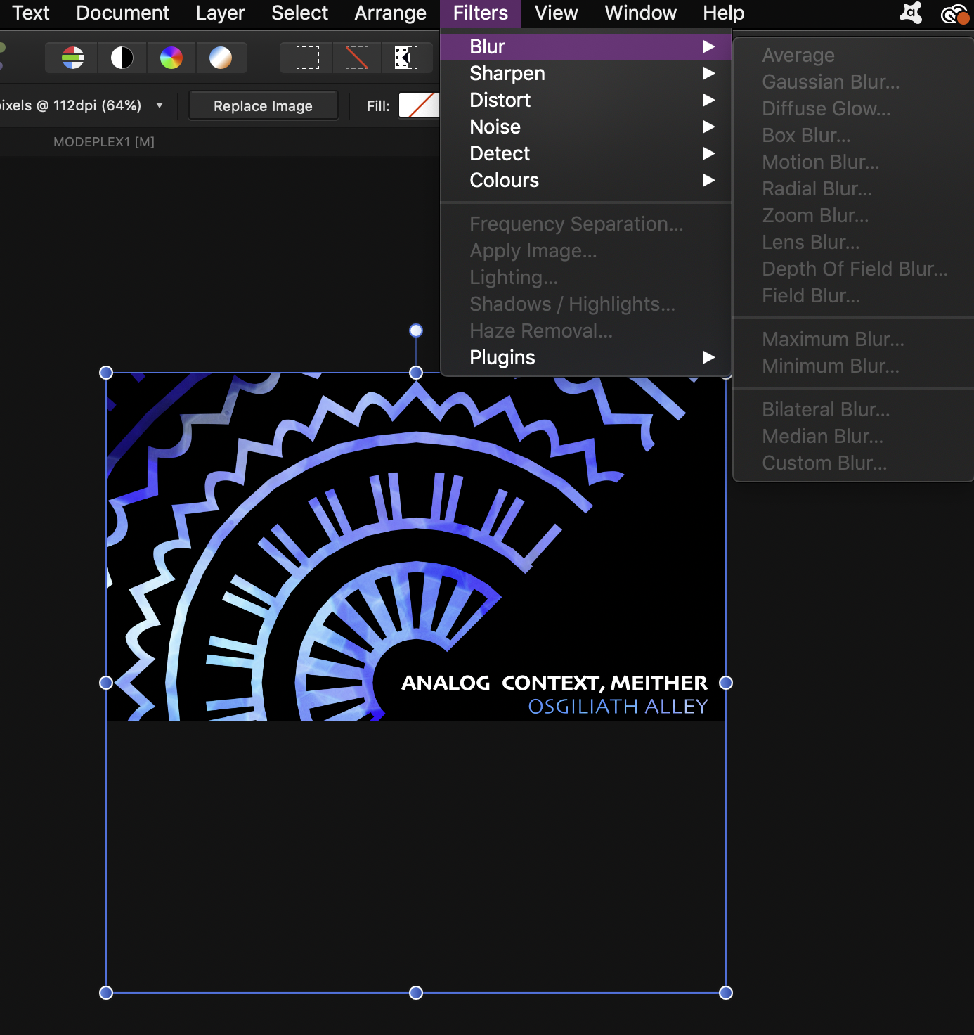 Filters Options Not Showing On Images Affinity On Desktop ions macOS And Windows 
