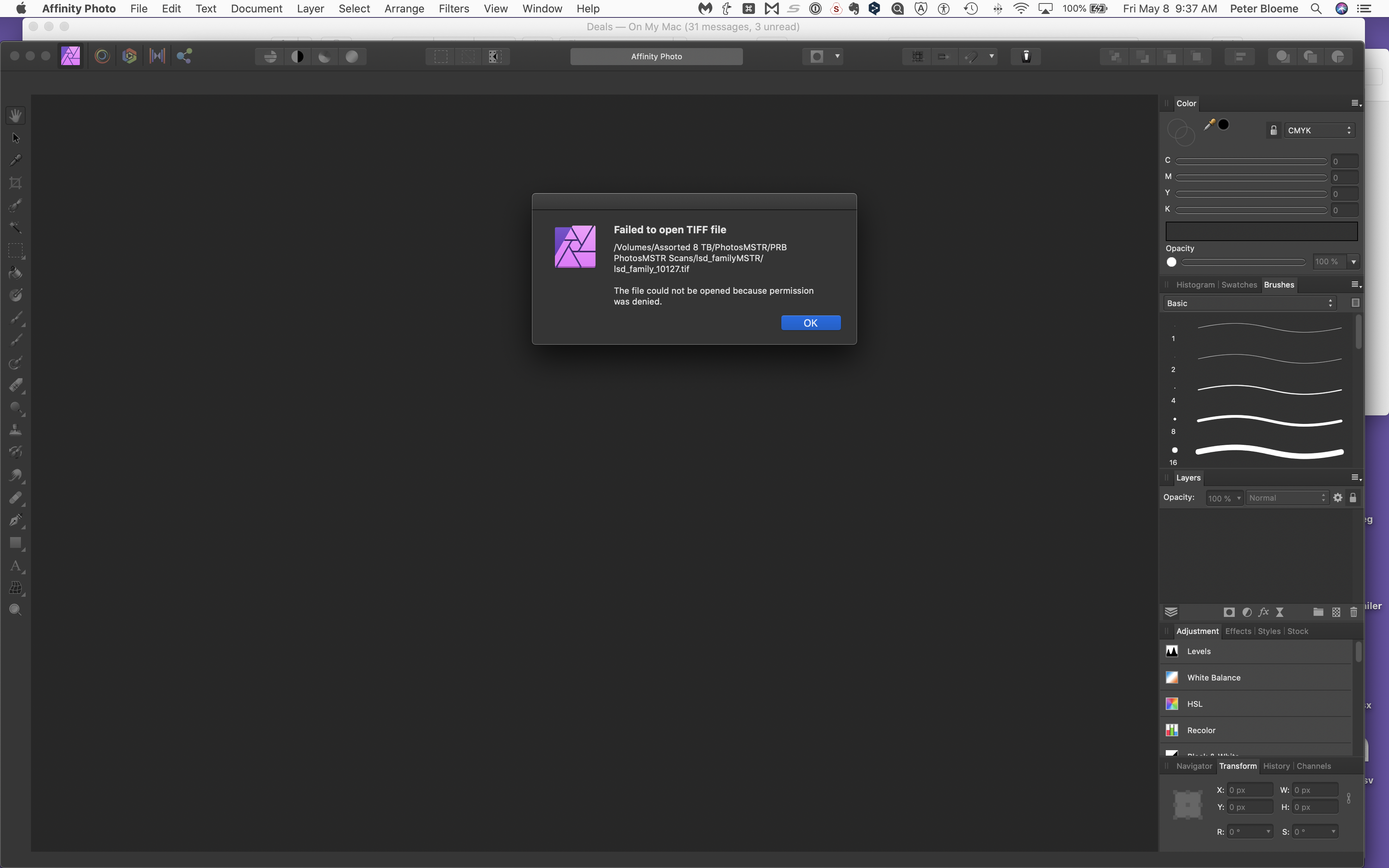 Failed To Open Tiff File V1 Bugs Found On Macos Affinity Forum 