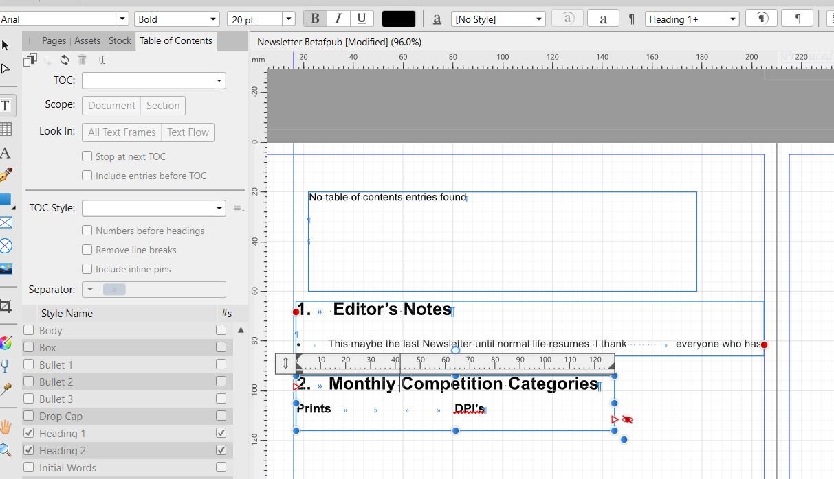 Toc In Publisher Pre V2 Archive Of Affinity On Desktop Questions Macos And Windows