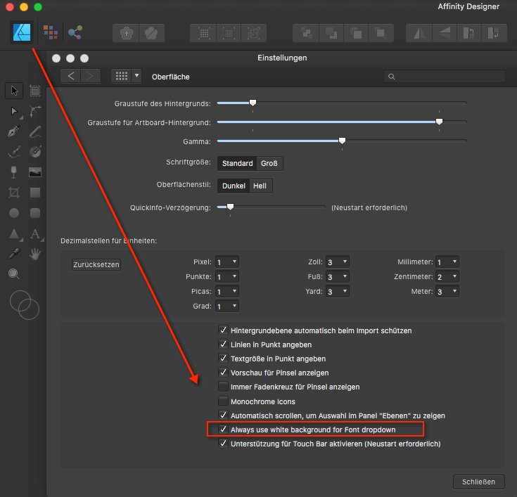 Wrong localization entry in UI preferences/settings - V1 Bugs found on macOS - Affinity | Forum