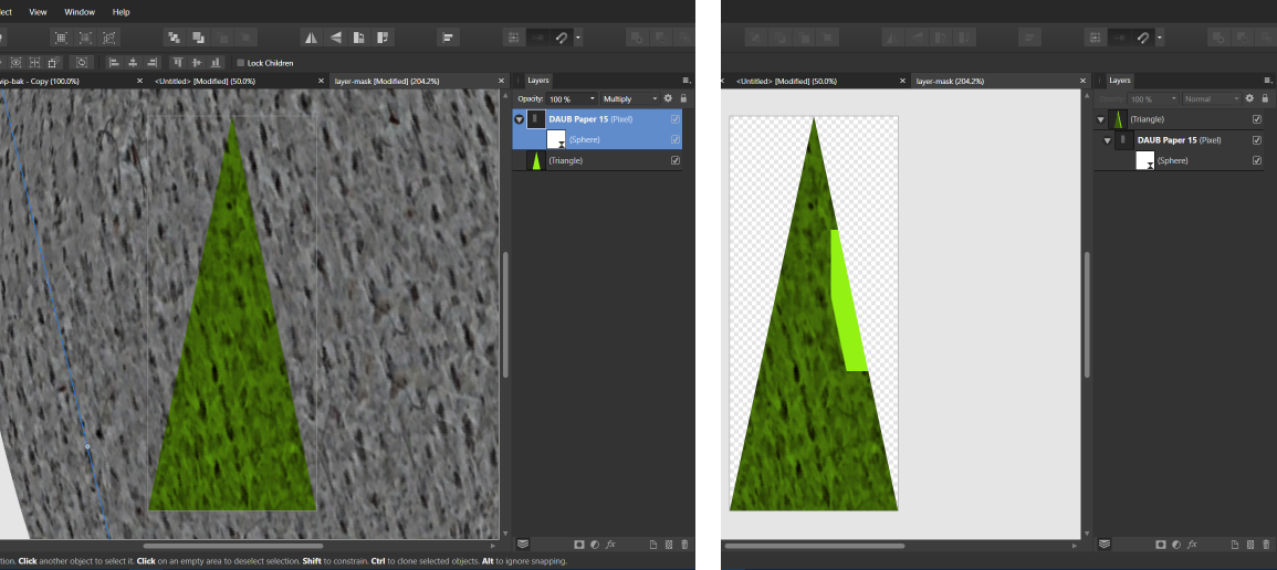 Layer mask not behaving as expected (leaving areas unfilled) - V1 Bugs found on Windows ...