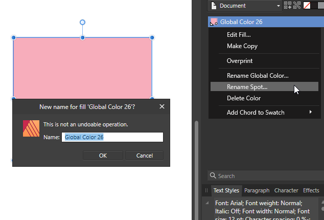 Affinity Publisher and Designer - renaming spot colors? - Pre-V2 ...