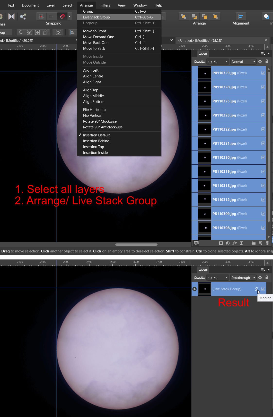 Manually creating a layer stack - Pre-V2 Archive of Desktop Questions ...