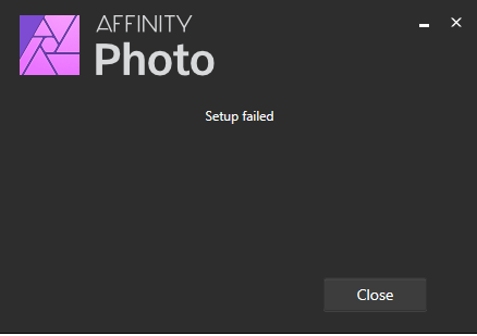 How i fix setup failed? - Pre-V2 Archive of Affinity on Desktop Questions (macOS and Windows ...