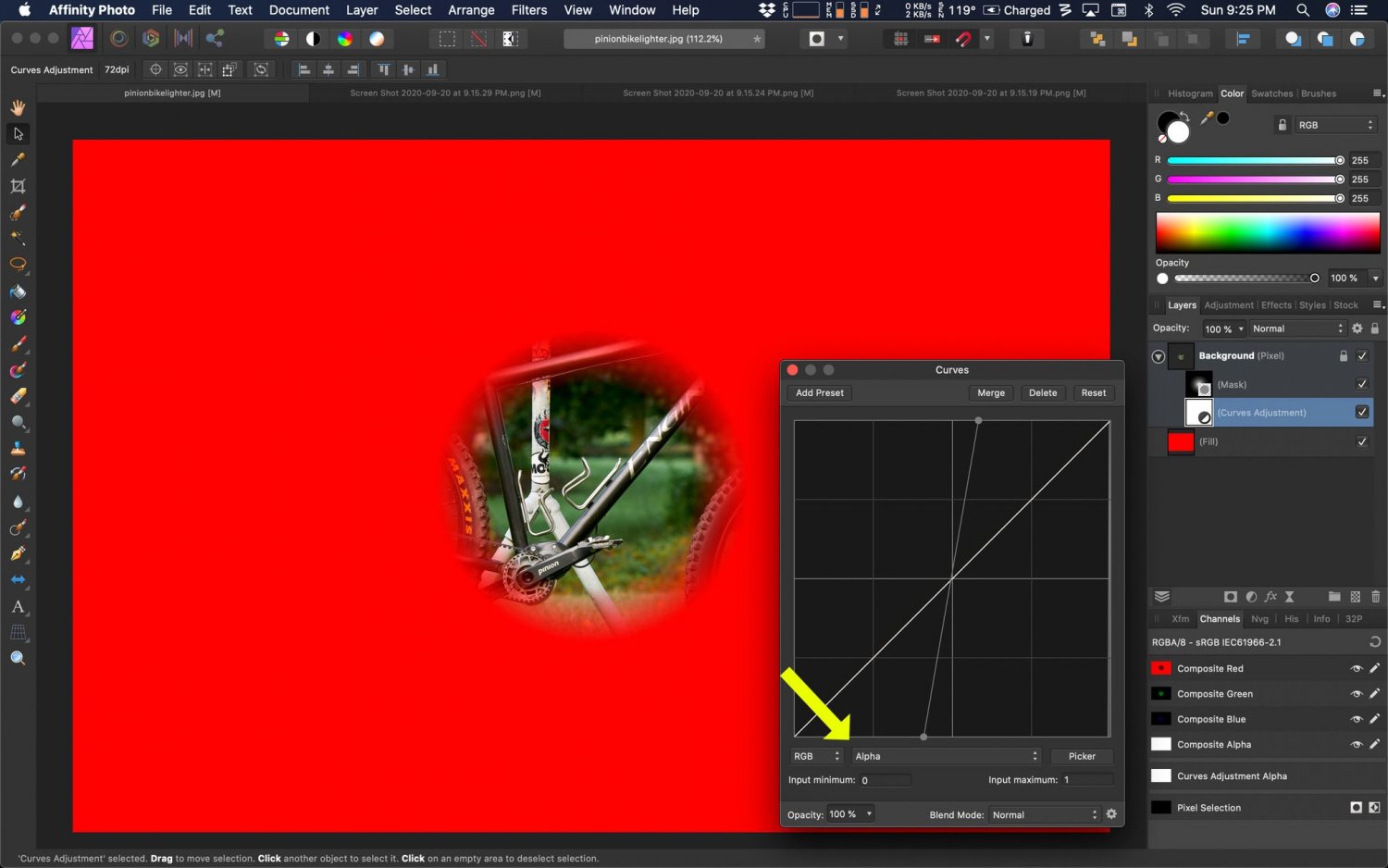 Applying an Adjustment layer to a mask - Pre-V2 Archive of Affinity on ...