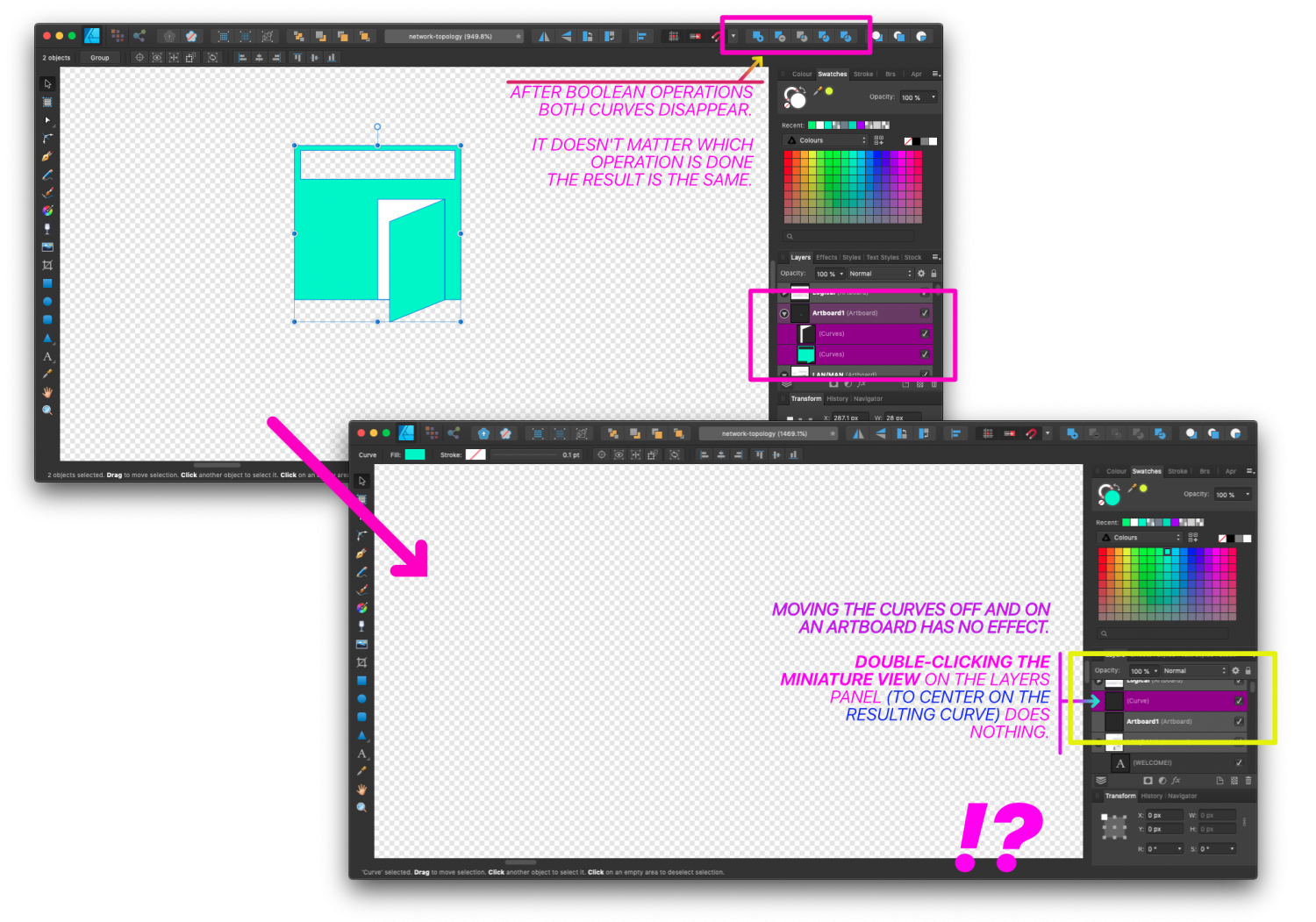 Objects Disappear After Boolean Operations Doesnt Matter Which Pre V2 Archive Of Affinity On 