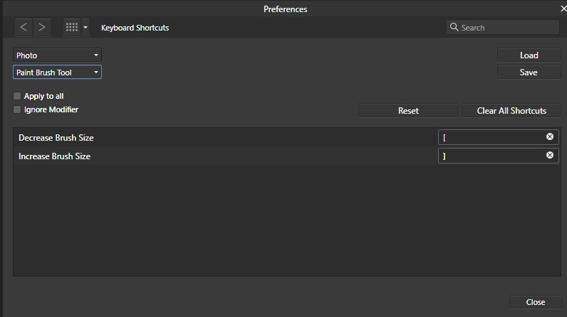 Modifying shortcuts - Pre-V2 Archive of Desktop Questions (macOS and Windows) - Affinity | Forum