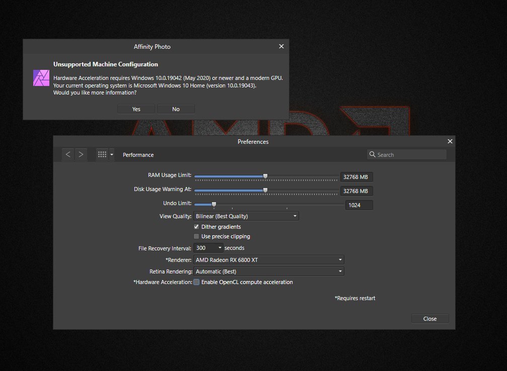 Affinity Photo hardware acceleration and Windows Insider builds - V1 ...