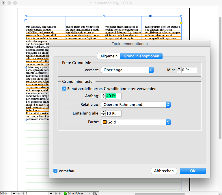Text Frame: Vertical Position > Inital Advance vs. Align to Baseline Grid - V1 Bugs found on ...