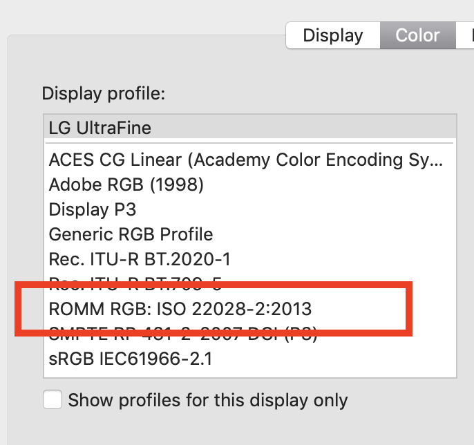 Where is ROMM RGB (Linear) ? - V1 Bugs found on macOS - Affinity | Forum