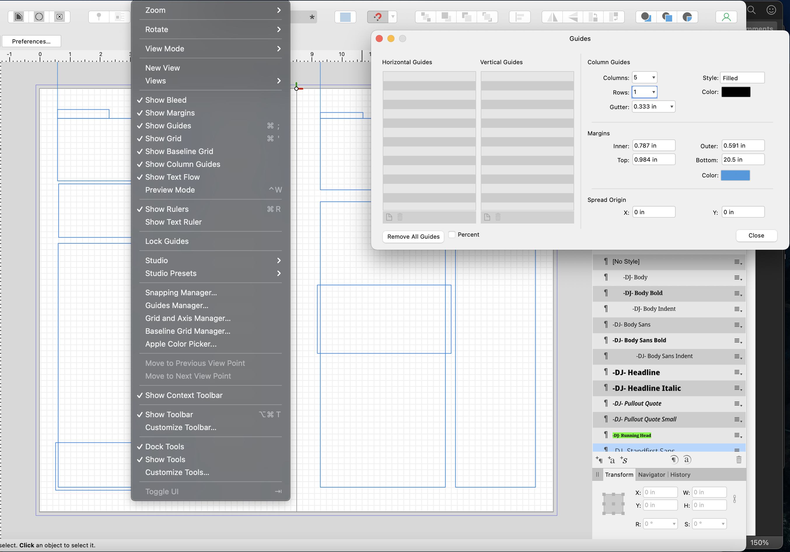 Affinity Publisher: Column Guides Disappear midway through project ...