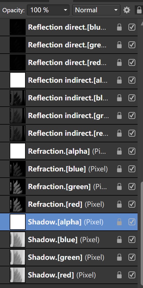 Multilayer EXR render splits RGB channels - V1 Bugs found on Windows - Affinity | Forum