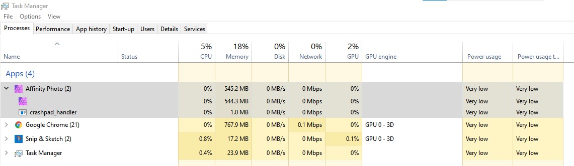Affinity Photo 1.9.2.1035 won't start - hangs on startup stuck at ...