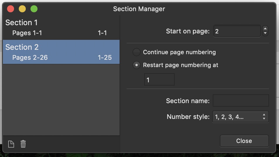 Front Page Without Page Number How To Do Pre V2 Archive Of Affinity 