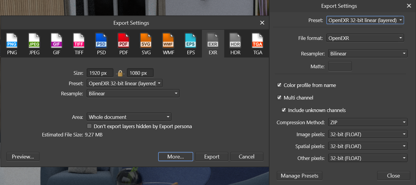 multilayer exr only exports alpha channels - Pre-V2 Archive of Desktop ...