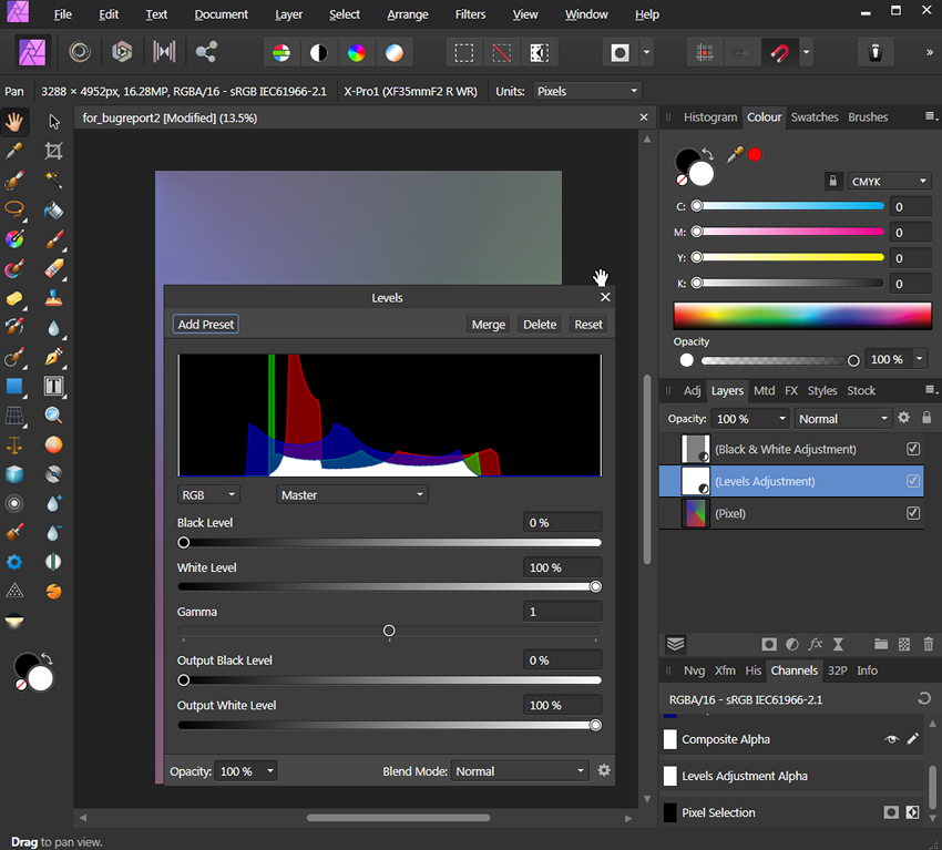 Default color for a new correction layer or a mask is not white anymore ...