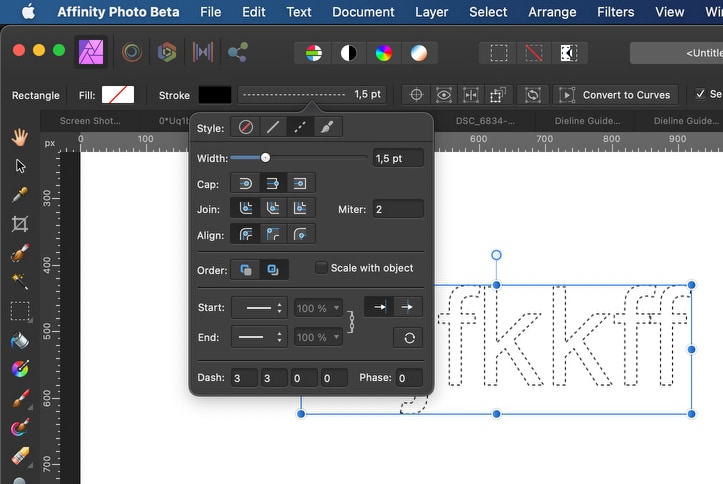 how to make dashed or dotted writing - Pre-V2 Archive of Desktop ...