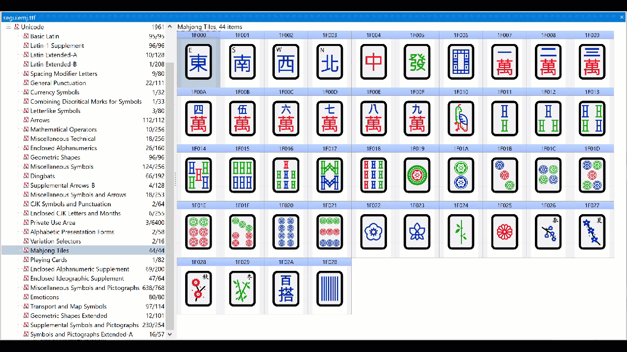 Glyph Browser Missing Unicode Blocks Segoe Ui Emoji Font V1 Bugs Found On Windows Affinity
