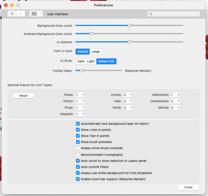 Layer thumbnails don’t work properly in dark mode. - V1 Bugs found on macOS - Affinity | Forum