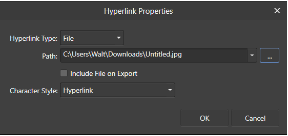 File hyperlinks to relative path not generated on pdf - V1 Bugs found ...
