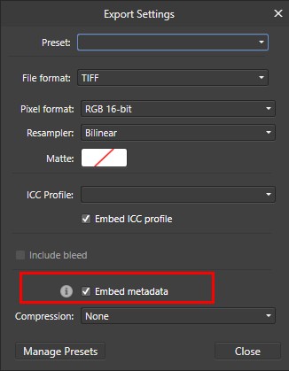 1.10.4.1198 - lost xmp metadata - V1 Bugs found on Windows - Affinity ...