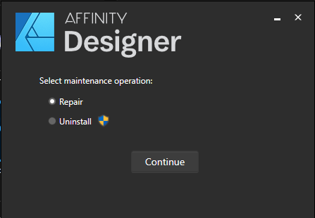 Affinity designer 1.10.4 won't open - Pre-V2 Archive of Desktop Questions (macOS and Windows ...