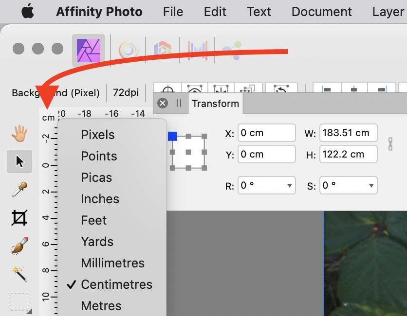 How to set pixels to centimeters overall? - Pre-V2 Archive of Desktop Questions (macOS and ...