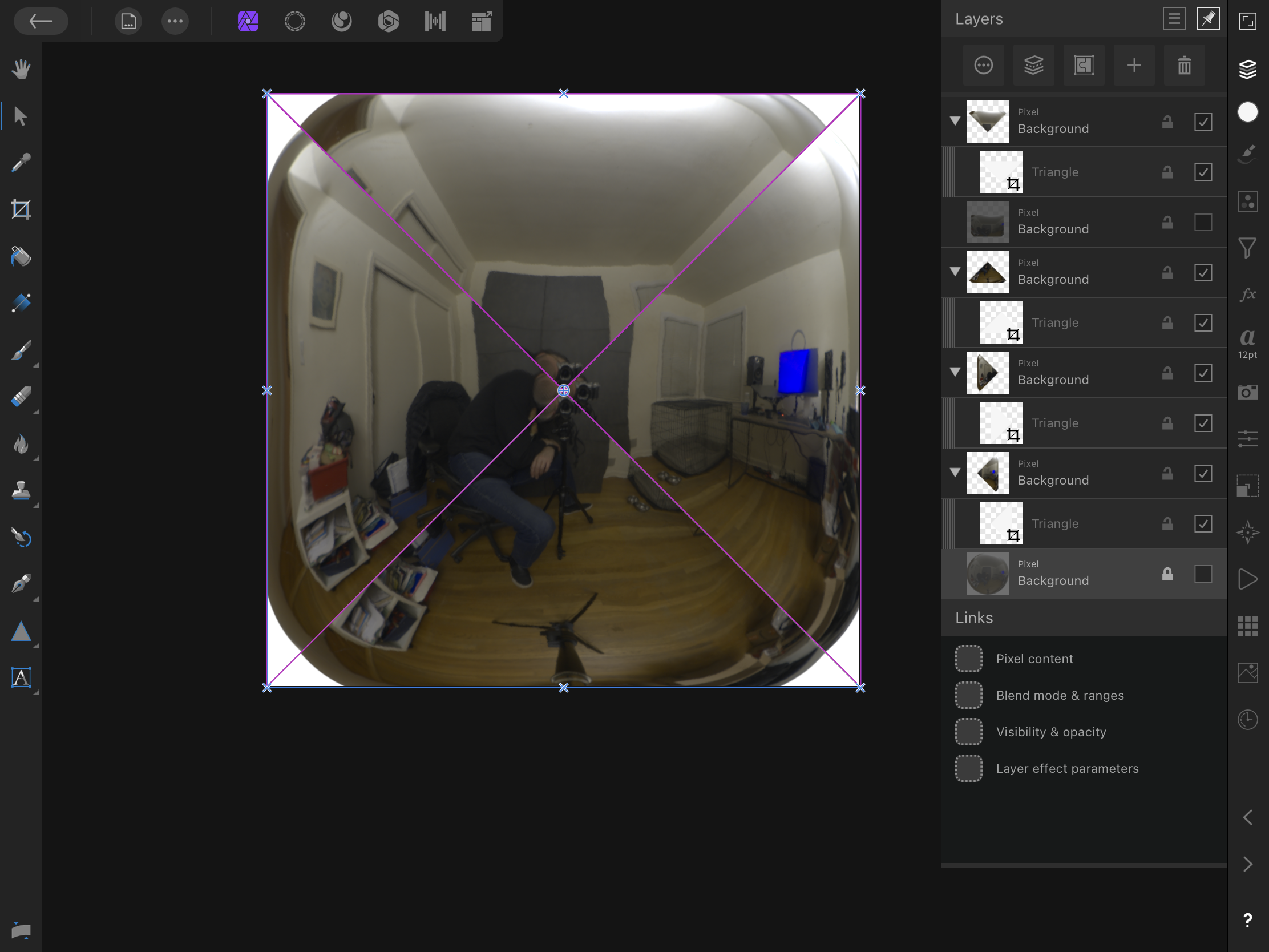 Can Affinity Photo transform a mirror ball panorama to Equirectangular ...