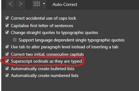Turning off superscripts in ordinal numbers - Pre-V2 Archive of Desktop ...