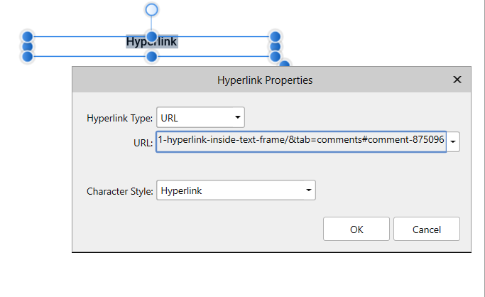 Hyperlink inside text frame - V1 Bugs found on Windows - Affinity | Forum