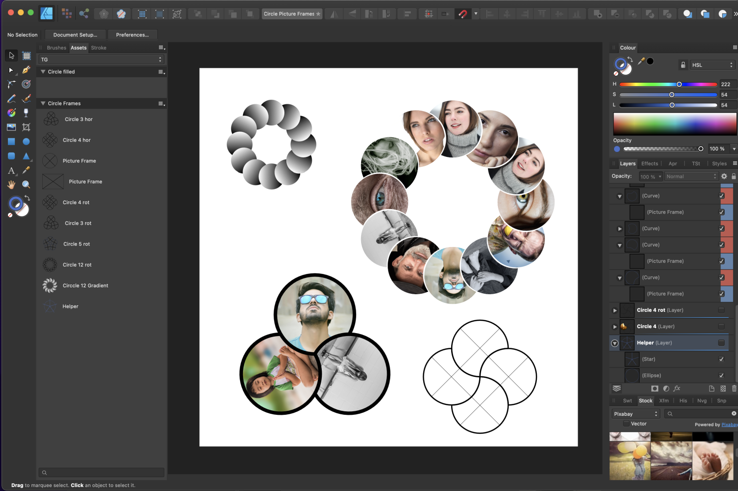 Picture Frames arranged on Circle Path - Resources - Affinity | Forum
