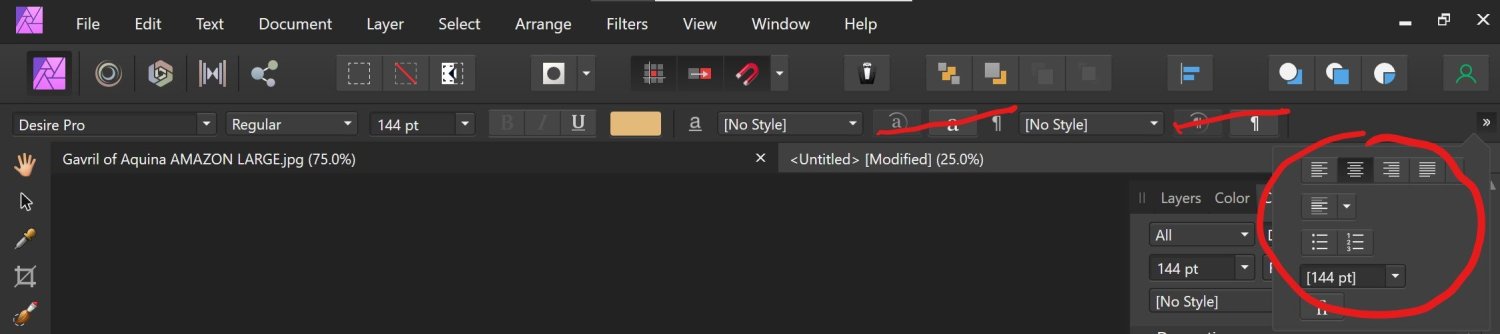 Edit Context Tool Bar Pre V2 Archive Of Desktop Questions Macos And Windows Affinity Forum