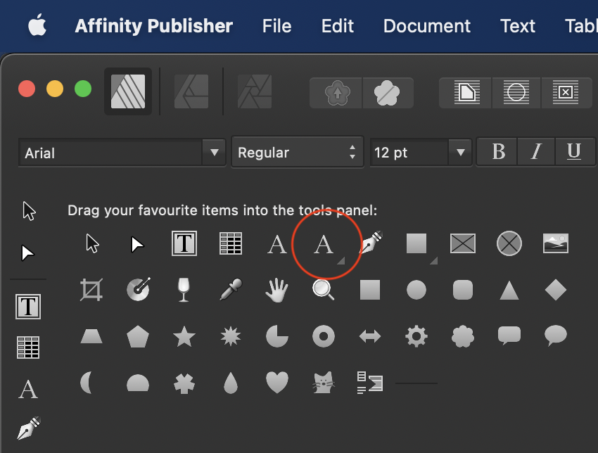 Switching between artistic text and text frame - Pre-V2 Archive of Desktop Questions (macOS and ...