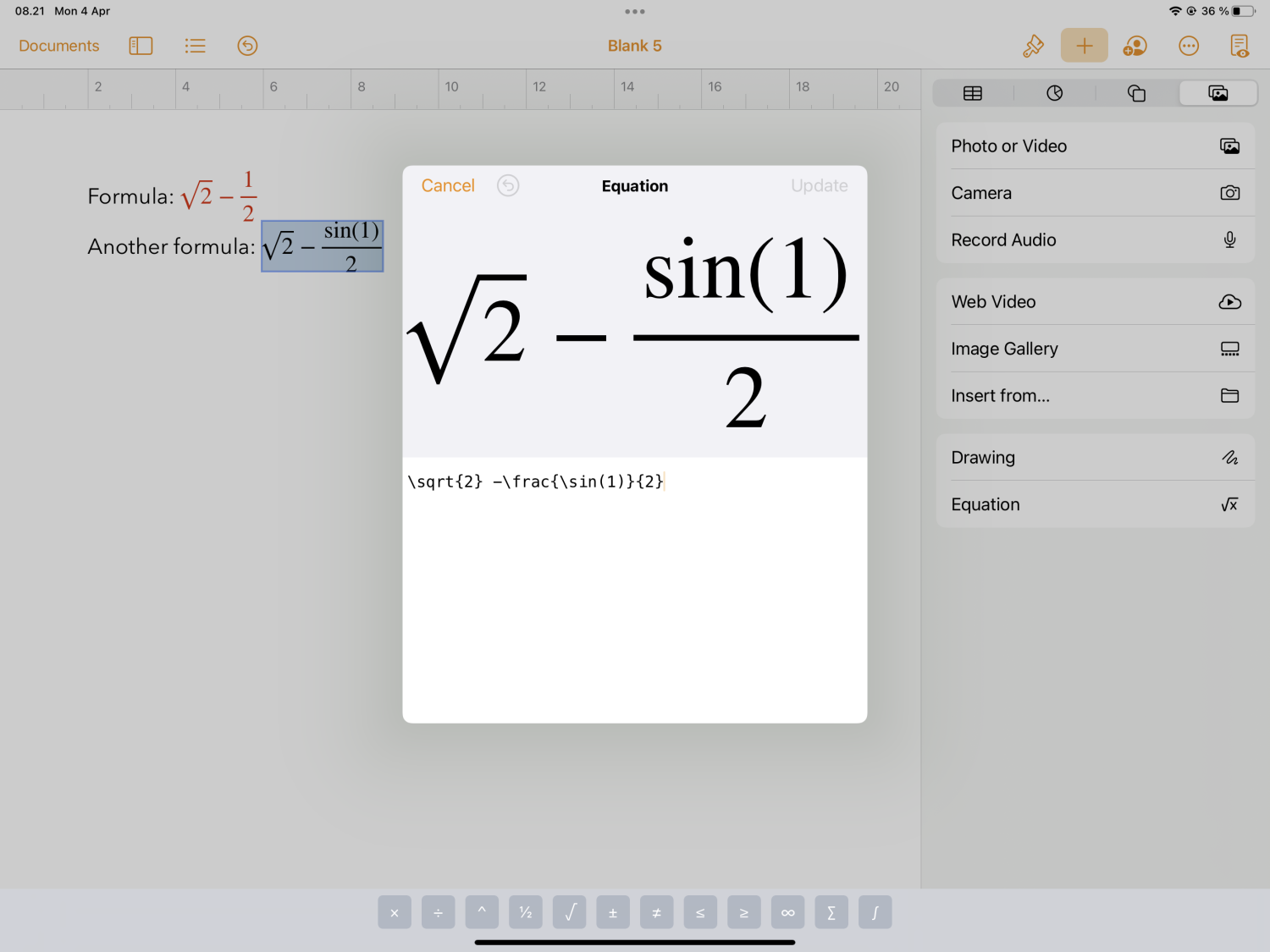 Insert math formulas in Designer - Pre-V2 Archive of Desktop Questions ...